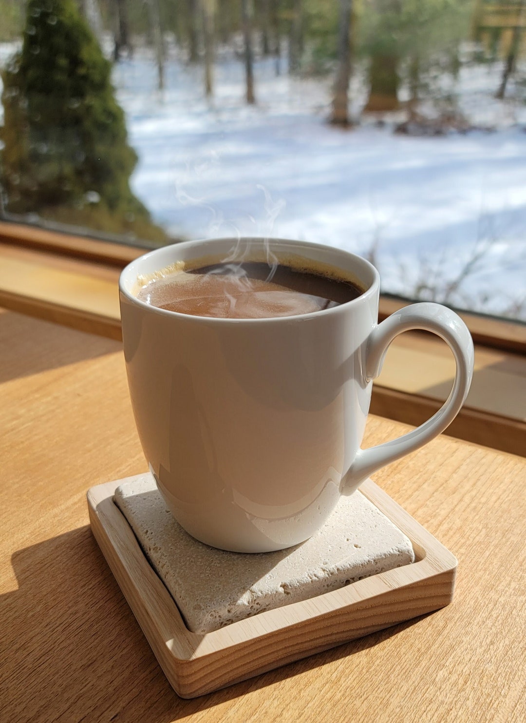 Cozy Coffee Coaster - Hot Stone Mug Warmer - Etsy
