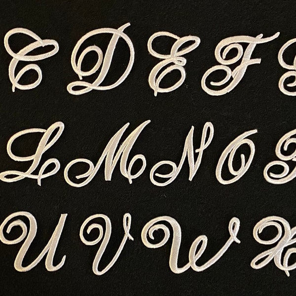 Embroidered Cursive Letters Iron - Etsy