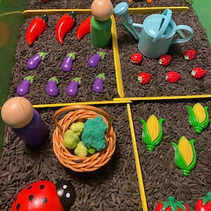 Vegetable Garden Sensory Bin, Plant a Garden Sensory Rice Kit - Etsy