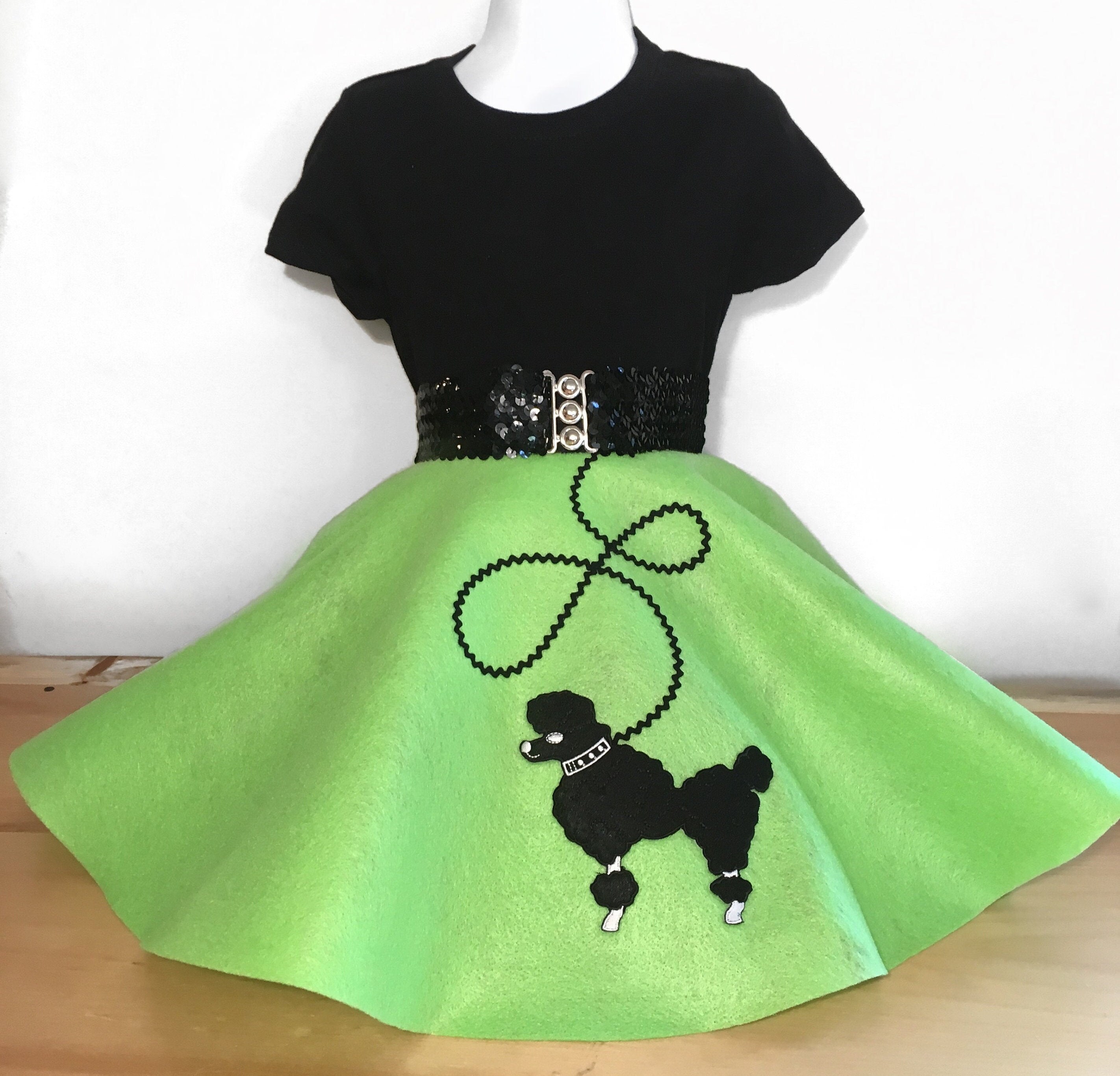 4 Pc 50's POODLE SKIRT OUTFIT for Toddler 2T 3T 4T | Etsy Denmark