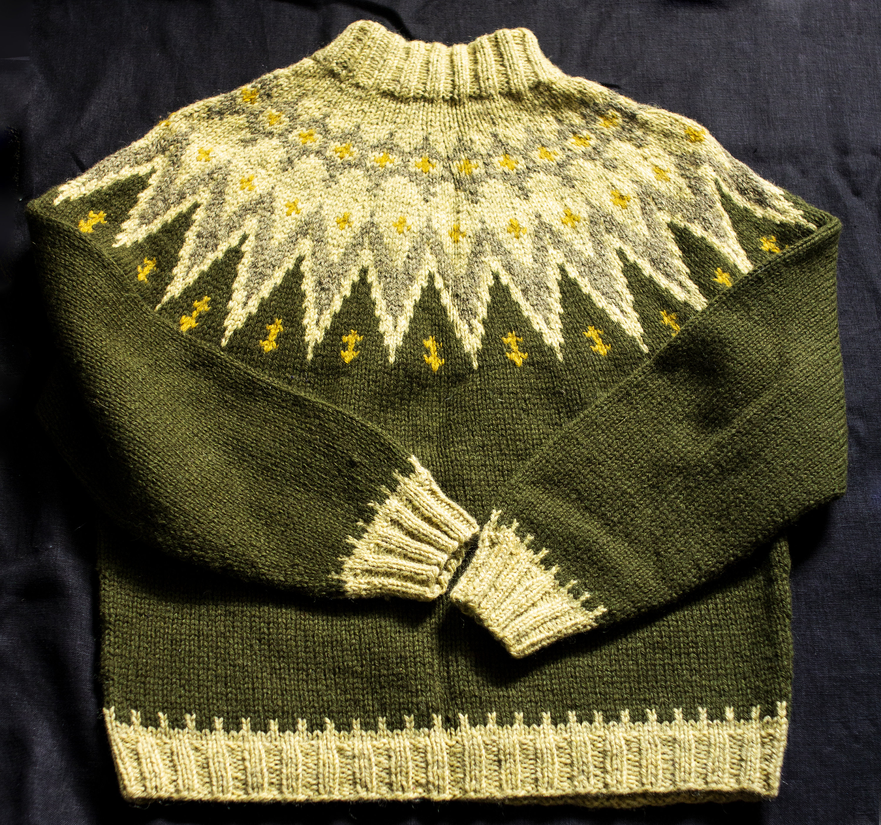 Danish Handknit Wool Fair Isle Sweater