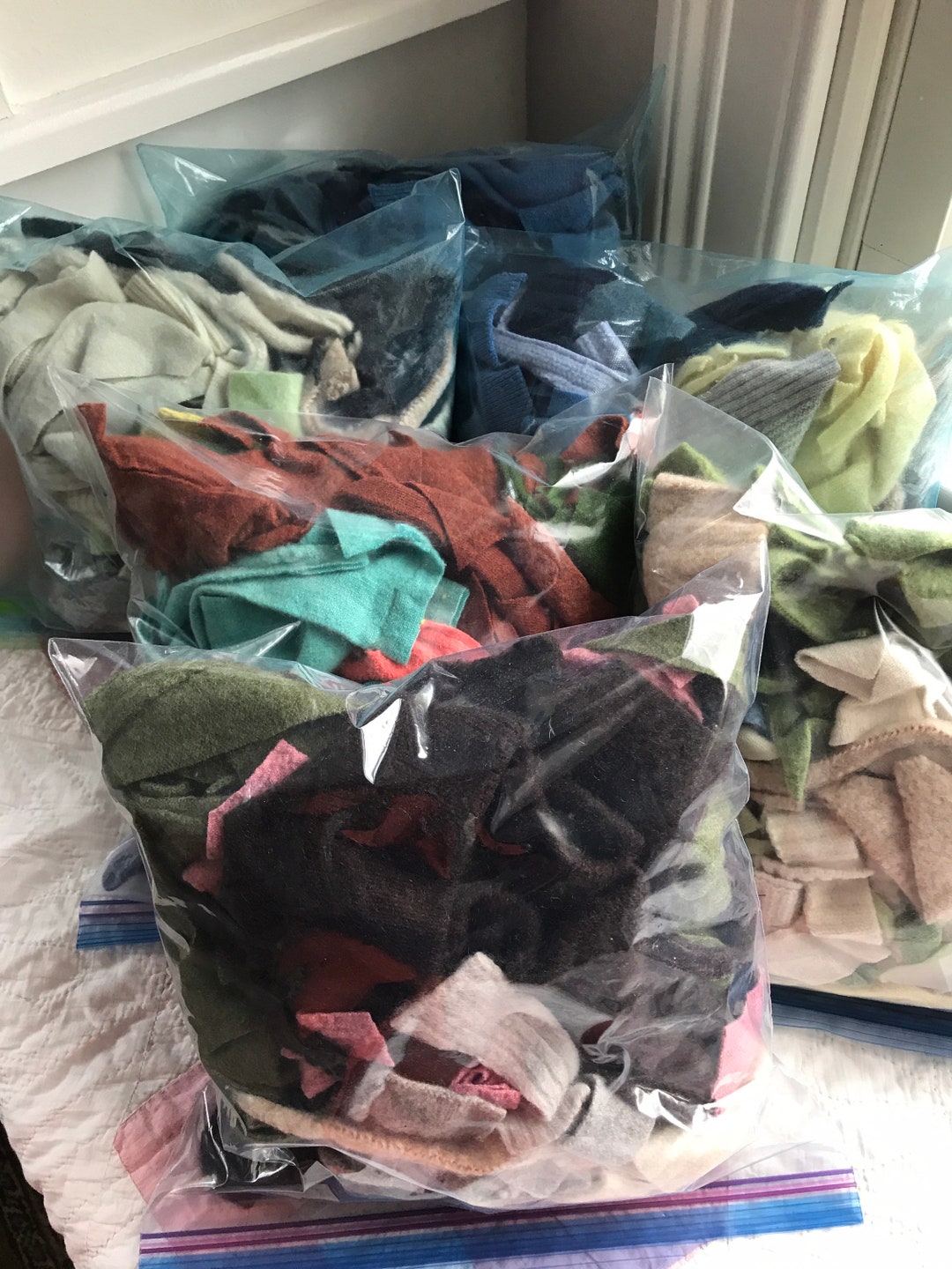 Cashmere Felted Wool Scrap Bags 10 Ounce Mixed Colors - Etsy