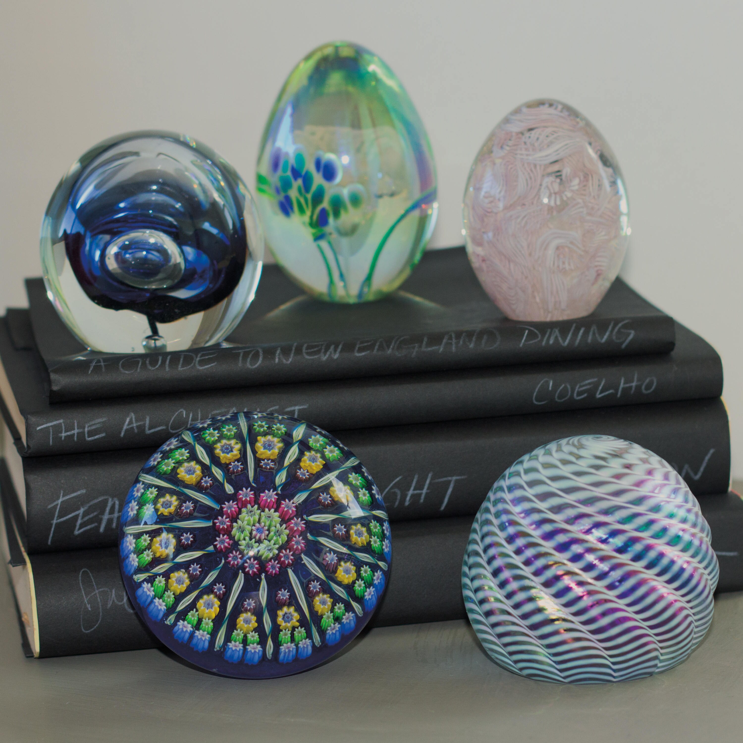 Rollin KARG Cobalt Blue Bubble Lava Paperweight