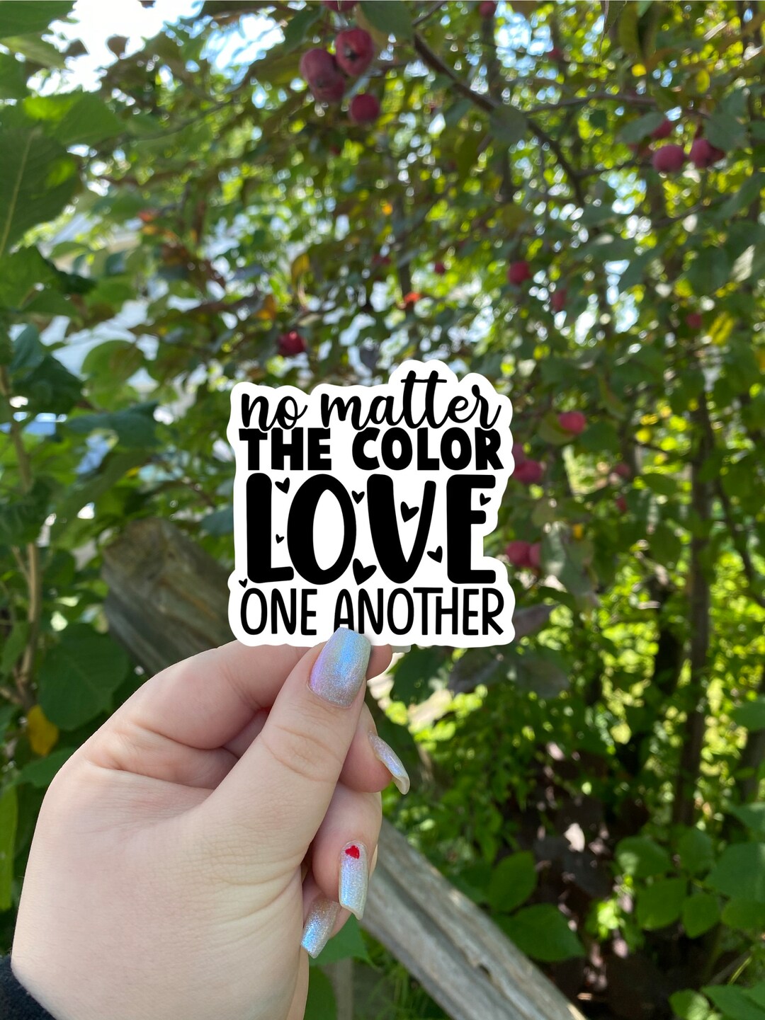 No Matter the Colour Love One Another Sticker Black Lives - Etsy