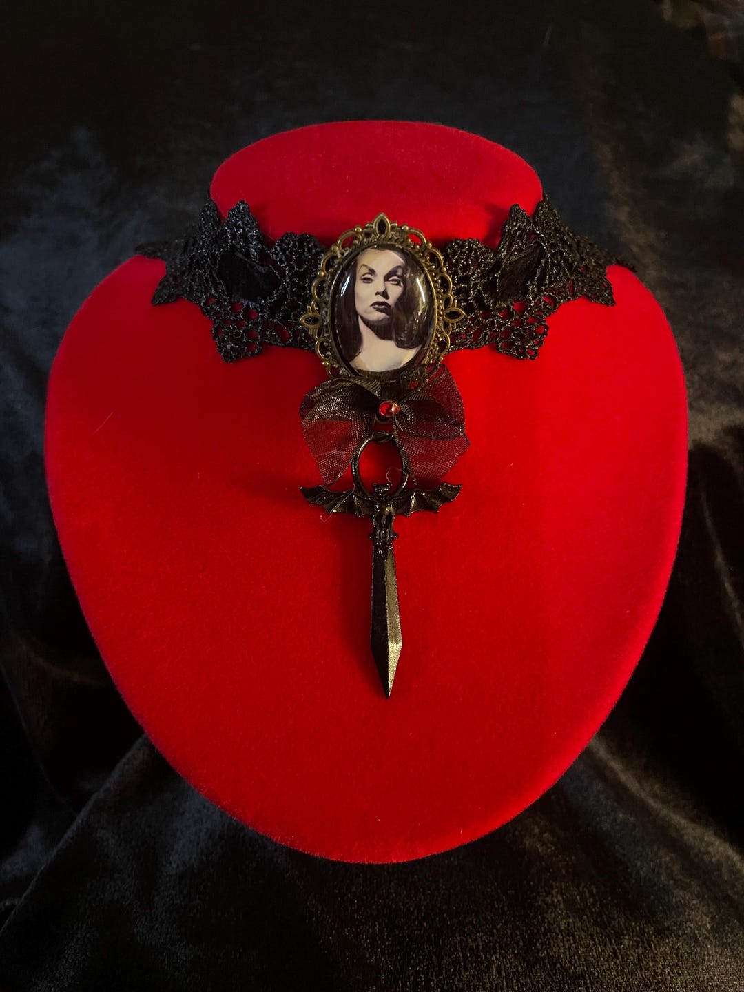 Glamorous Ghoul Choker: Handmade Goth Vampire Jewelry - Etsy