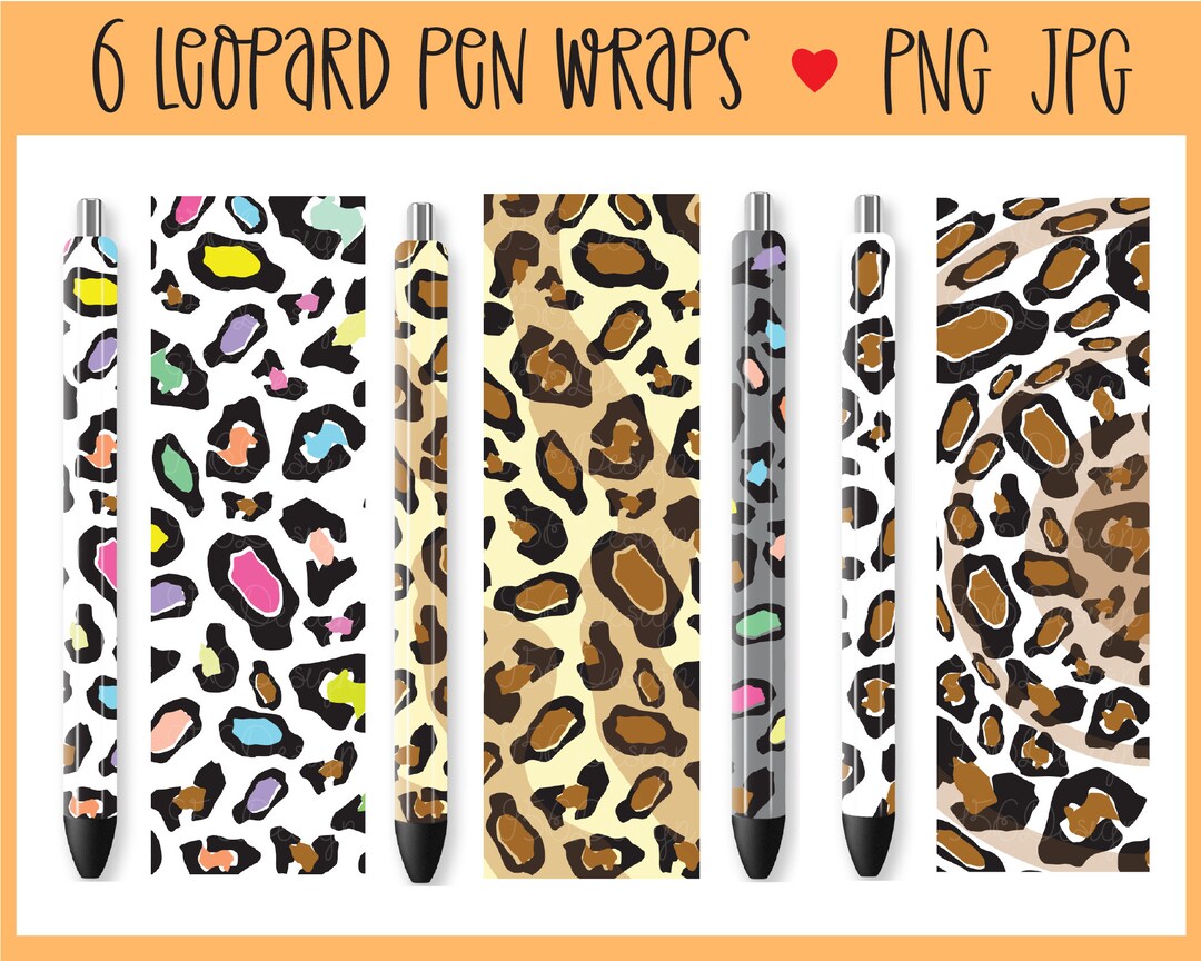Leopard Pen Wraps Pen Wraps Leopard Pen Wraps PNG Animal - Etsy