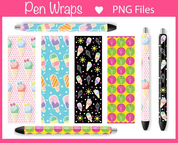 Ice Cream Pen WrapsFruit Pen Wraps Ice cream Pen Wraps PNG | Etsy