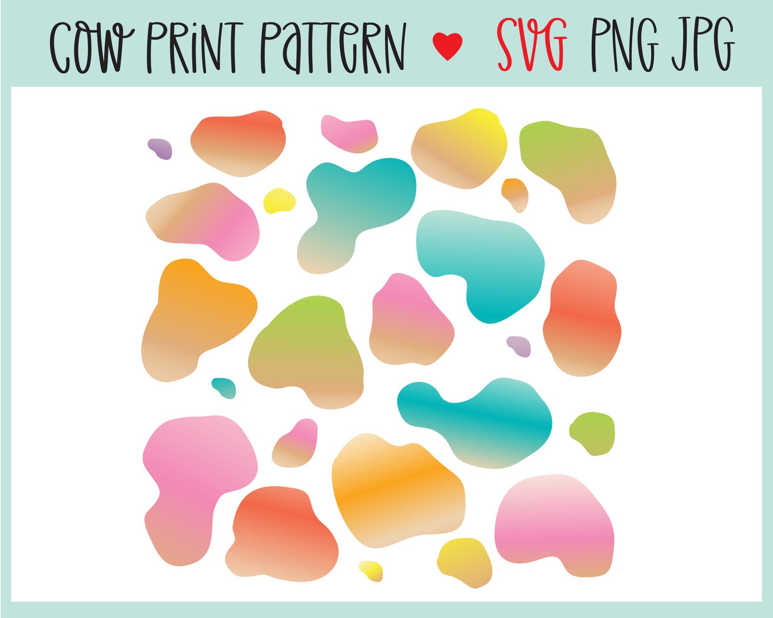 Cow Print SVG Cow SVG Cow Png Cow Pattern SVG Cow Print - Etsy