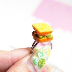 Club Sandwich Ring- Miniature Food Jewelry, Food Ring - Etsy