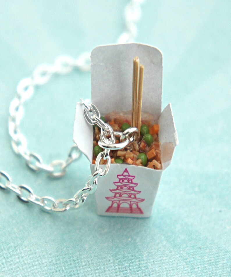Fried Rice Necklace Miniature Food Jewelry Food Necklace - Etsy