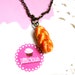 Challah Bread Necklace- Miniature Food Jewelry, Easter Themed, Braided ...