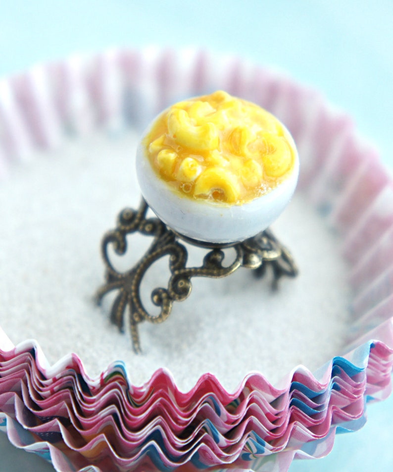 Mac and Cheese Ring Miniature Food Jewelry Food Ring | Etsy