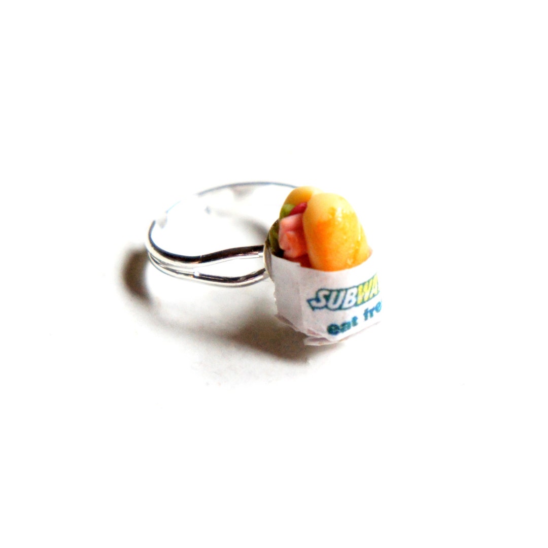 Miniature Sub Sandwich Ring: Handmade Polymer Clay Food Jewelry - Etsy