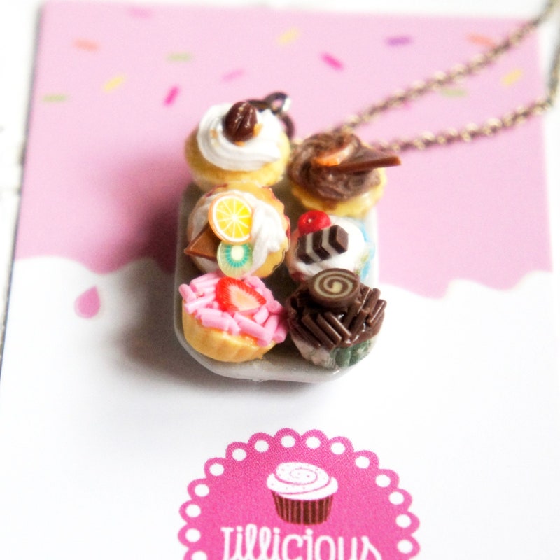 Cupcake Necklace - Etsy