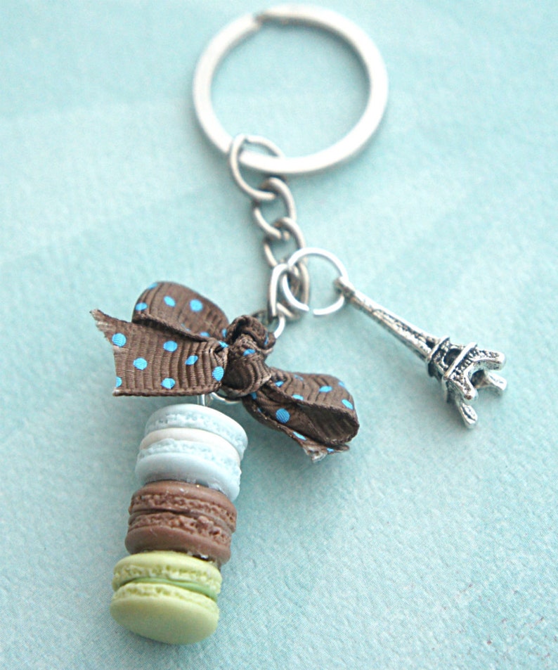 Paris Inspired Key Chain French Macaron Key Chain Macaron - Etsy