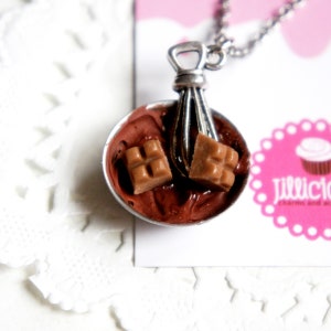 Chocolate Icing Necklace- Baking Inspired Necklace, Baker Necklace - Etsy