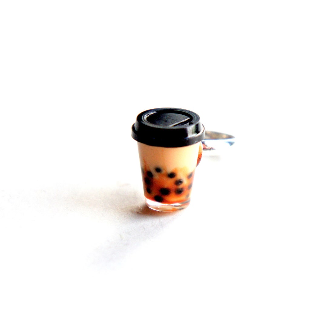 Brown Sugar Boba Ring- Boba Tea Ring, Coffee Ring, Miniature Food - Etsy