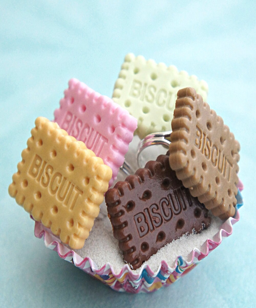 Biscuit Cookie Ring Miniature Food Jewelry Food Ring Cookie | Etsy