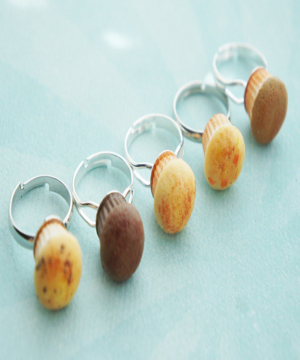 Muffin ring-miniature food jewelry food ringbreakfast | Etsy