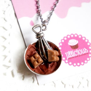 Chocolate Icing Necklace- Baking Inspired Necklace, Baker Necklace - Etsy