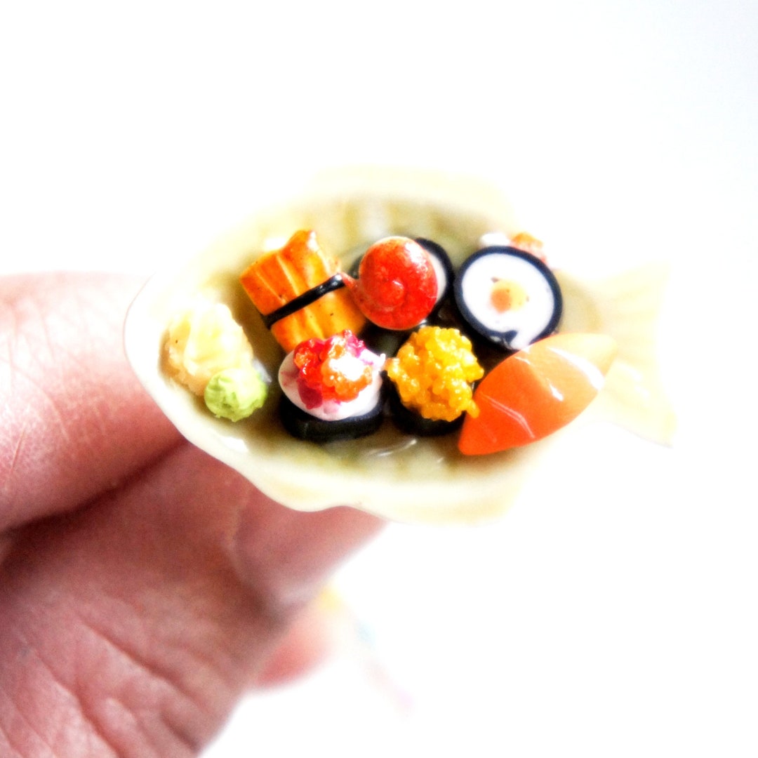 Sushi Plate Ring- Miniature Food Jewelry, Sushi Jewelry - Etsy