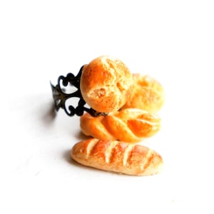 Bread Ring- Miniature Food Jewelry, Breakfast Ring, Toast Ring - Etsy