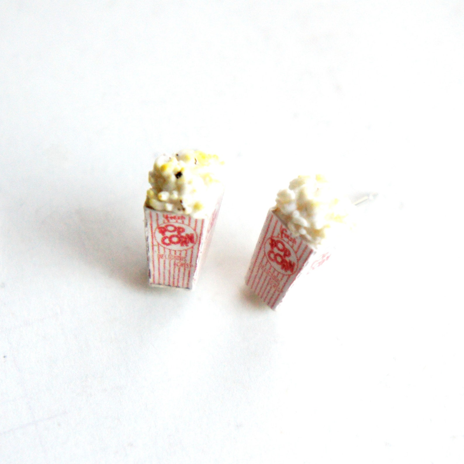 Popcorn Stud Earrings-miniature Food Jewelry,movie Night - Etsy