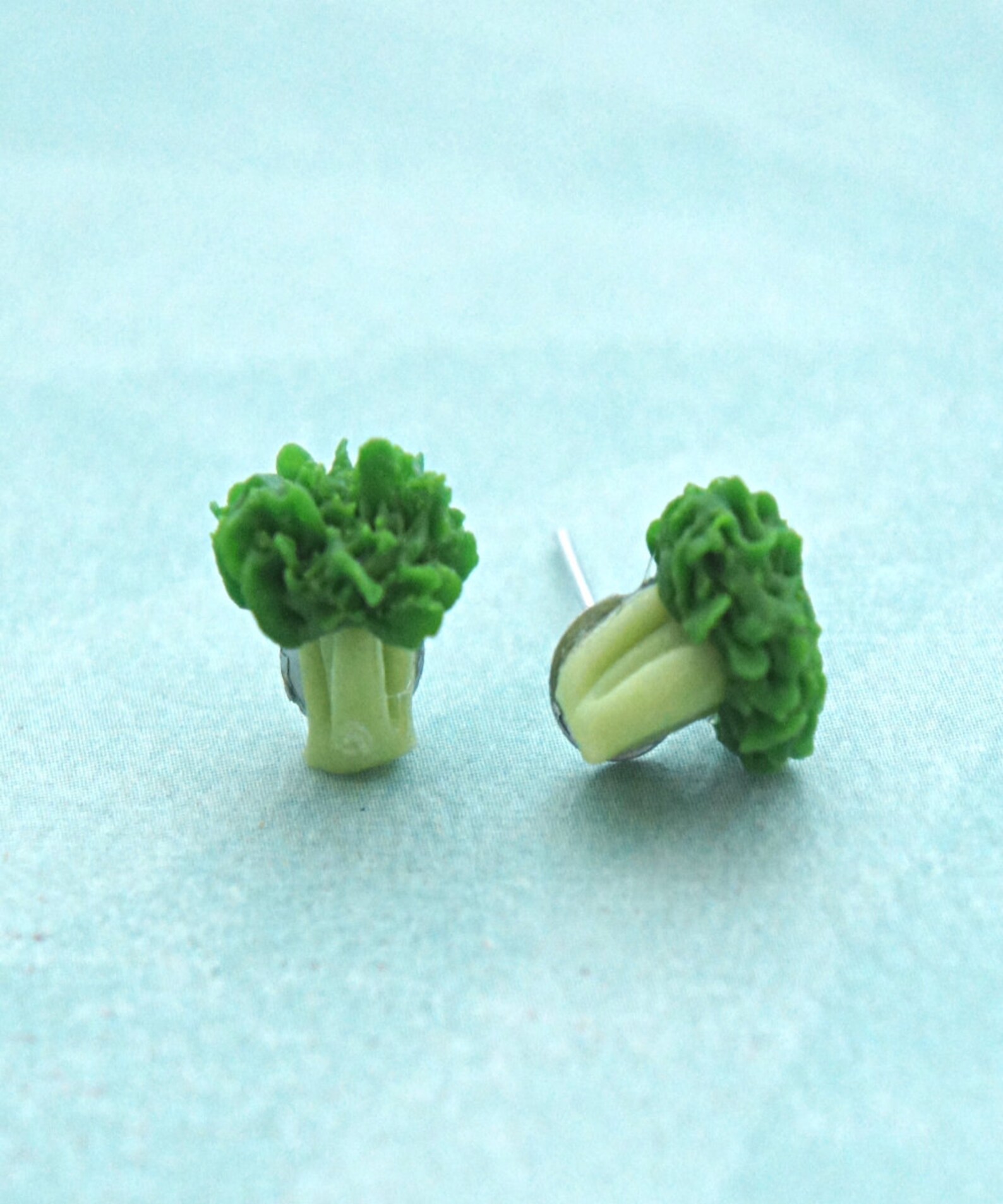 Broccoli Stud Earrings Miniature Food Jewelry Vegetable - Etsy