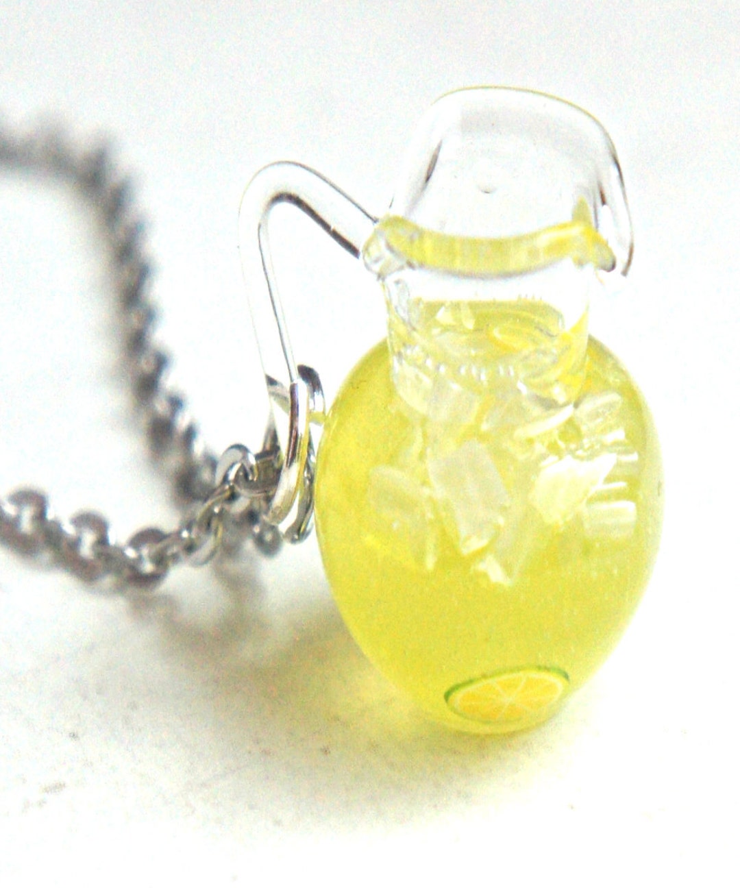 Lemonade Necklace Miniature Food Jewelry - Etsy
