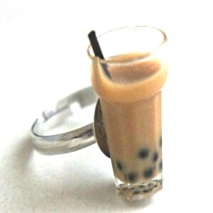 Milk Tea Ring Boba Tea Ring Coffee Ring Miniature Food | Etsy