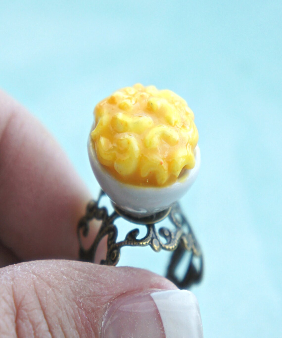Mac and Cheese Ring Miniature Food Jewelry Food Ring | Etsy