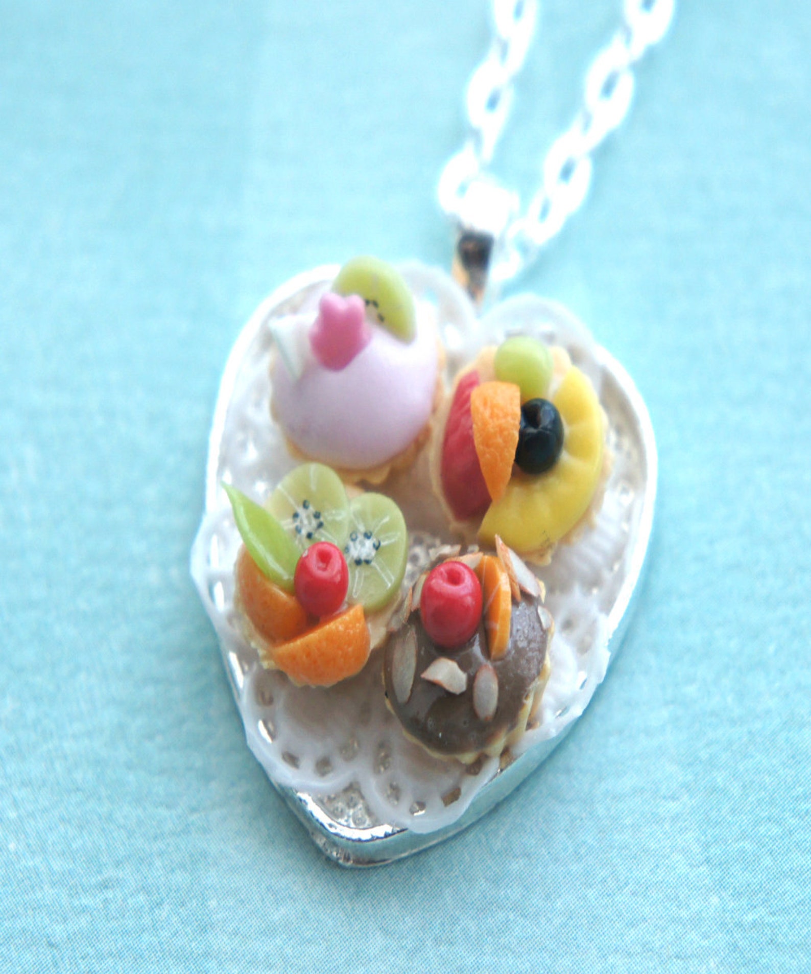 Dessert Tart Sampler Necklace Miniature Food Jewelry Food - Etsy