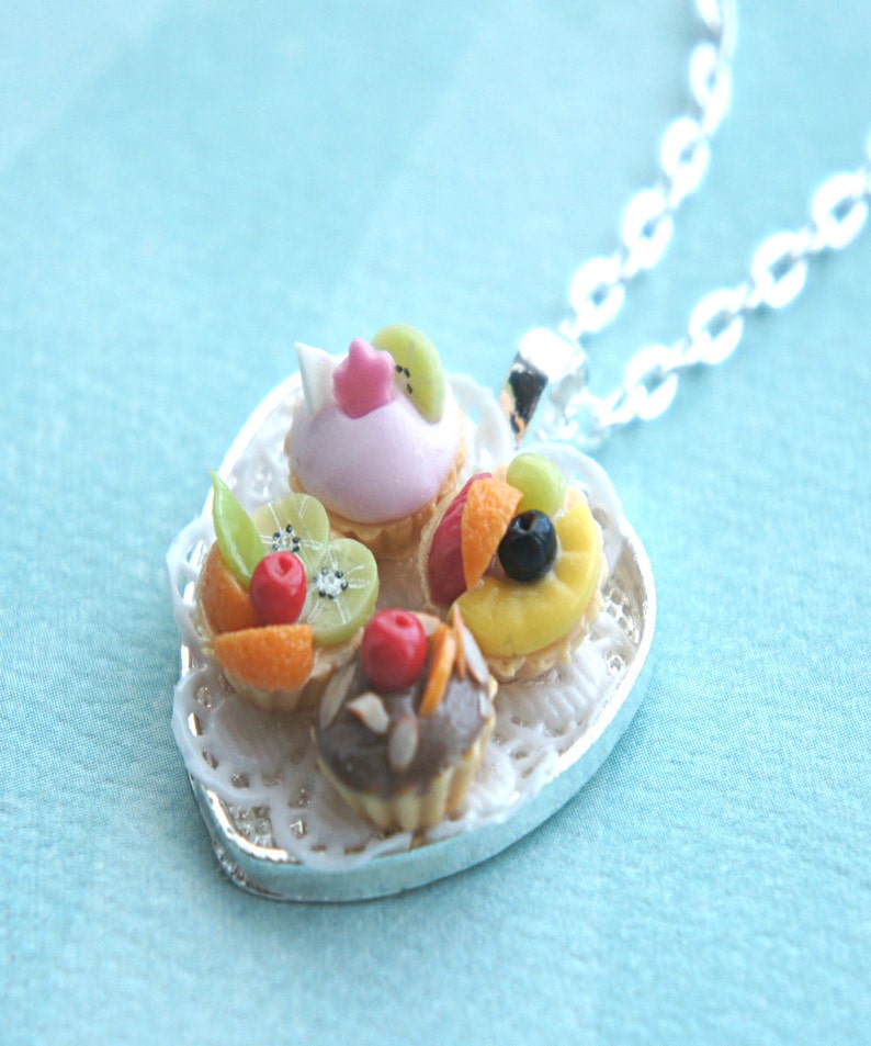 Dessert Tart Sampler Necklace Miniature Food Jewelry Food - Etsy