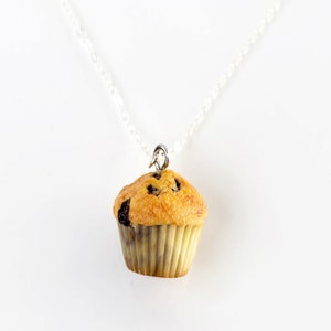 Blueberry Muffin Necklace Miniature Food Jewelry, Sterling Silver ...