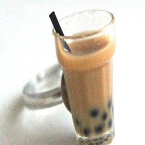 Milk Tea Ring Boba Tea Ring Coffee Ring Miniature Food | Etsy