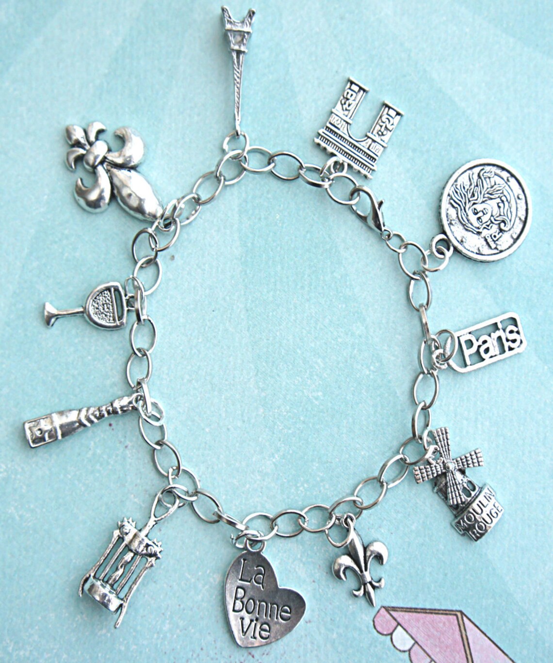 Everything French Charm Bracelet - Etsy
