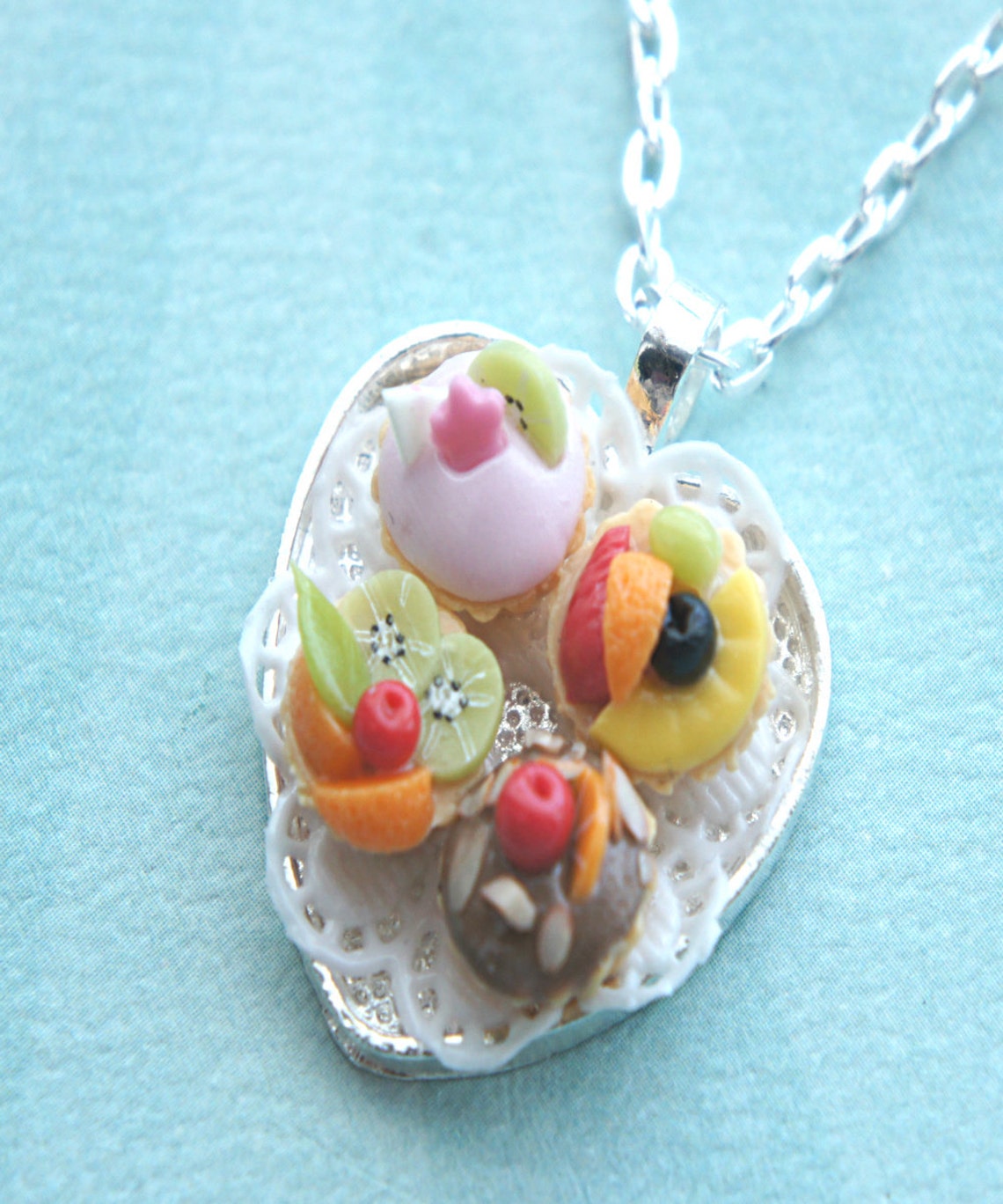 Dessert Tart Sampler Necklace Miniature Food Jewelry Food - Etsy