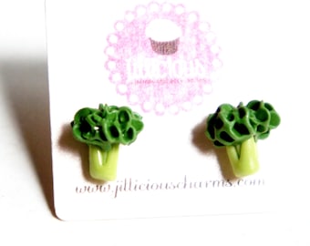 Broccoli Earrings Miniature Food Jewelry Inedible Jewelry Broccoli ...