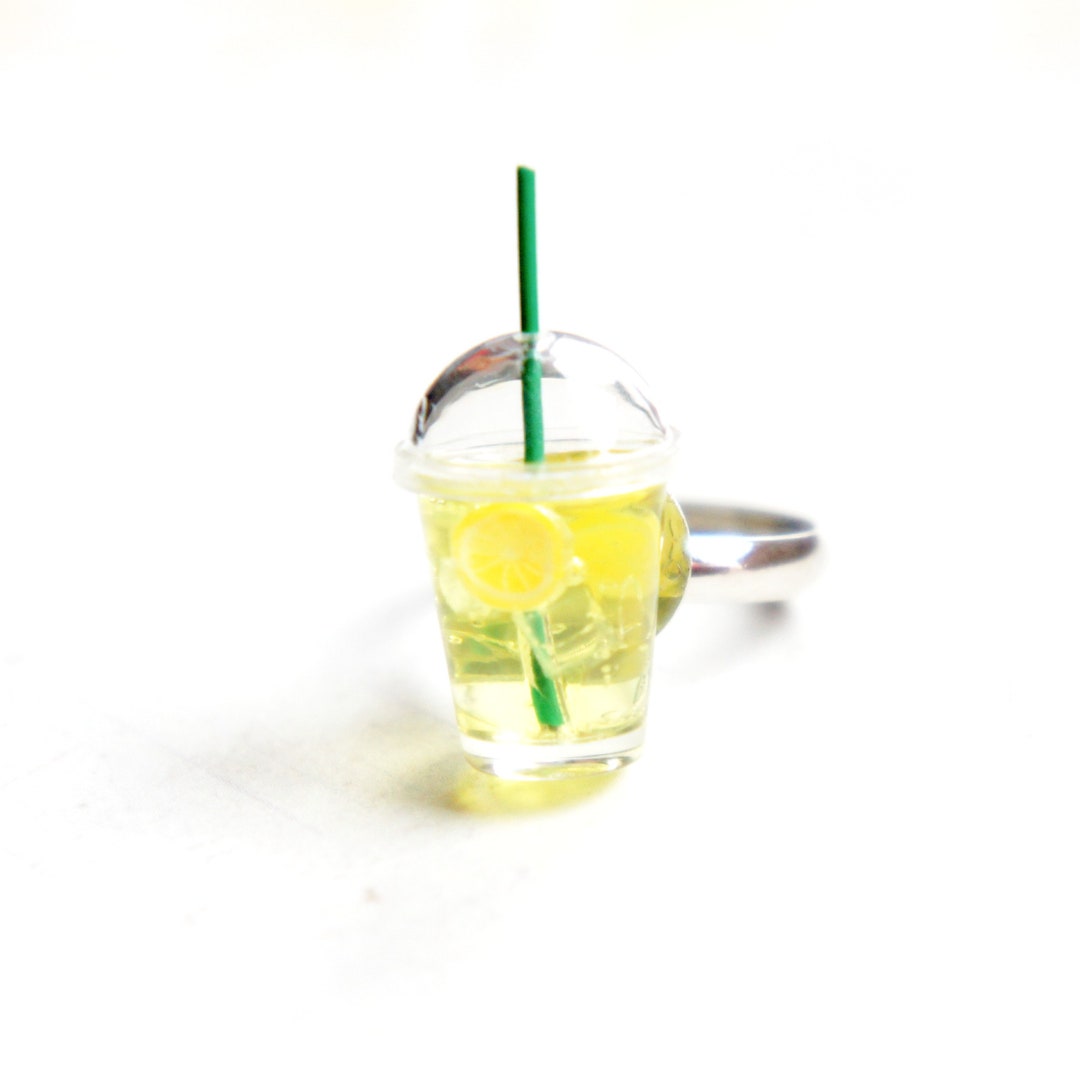 Lemonade Ring- Food Jewelry, Food Ring, Miniature Food - Etsy
