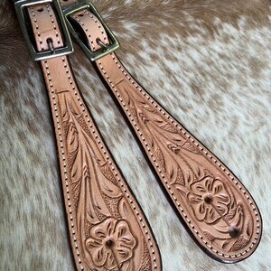 Pair Adult Size Tooled Leather Western Spur Straps Free Ship - Etsy