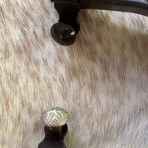 Pair Adult Size Brown Steel Western Jingle Bob Spurs Engraved Silver ...