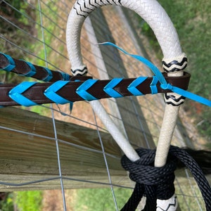 Teal Laced Horse Size Complete Bitless Hackamore Rawhide Bosal - Etsy