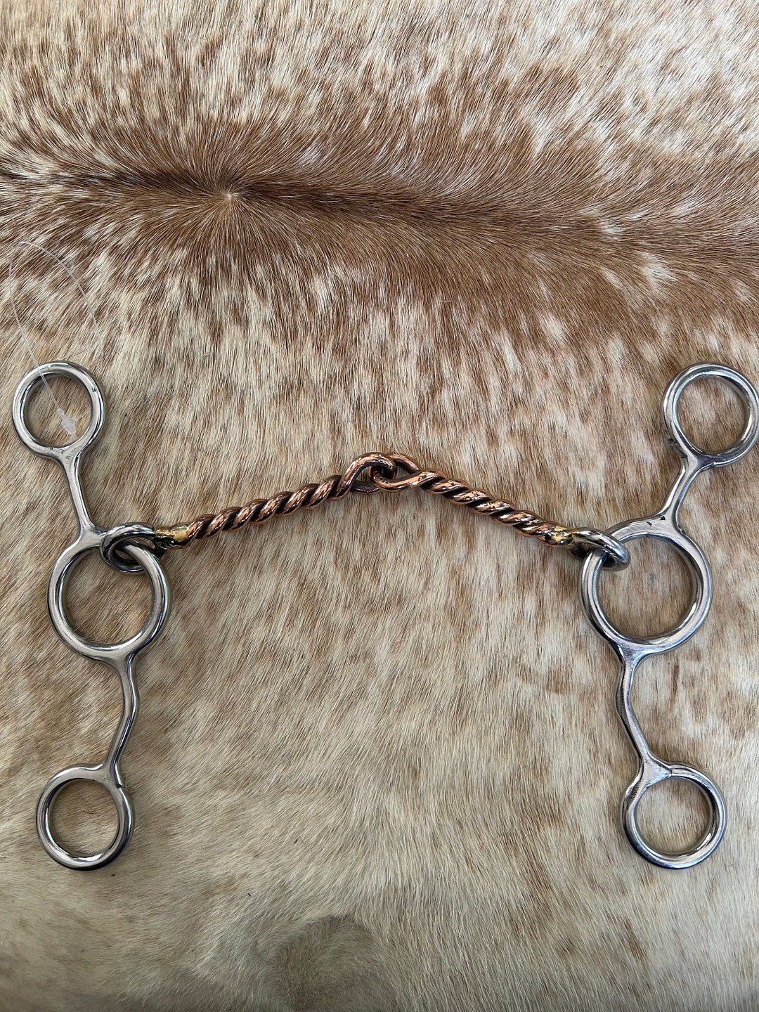 Western JR COWHORSE Style Bit 5” Twisted Copper Mouthpiece FREE ...