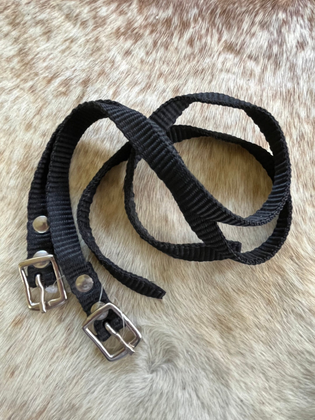 Pair of 1/2 Wide Black Nylon English Style Spur Straps - Etsy