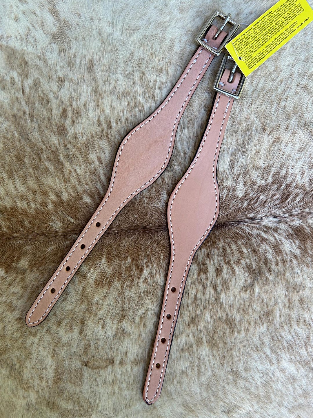 Pair Light Oil Western Saddle Replacement Stirrup Hobbles for Fenders ...