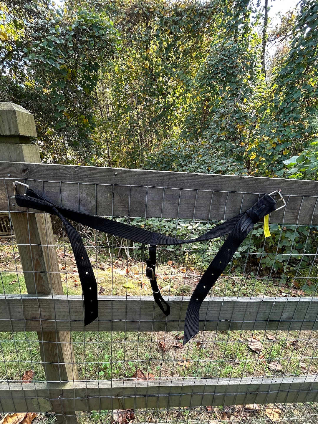 Black Nylon Horse Size Rear Girth and Billets Set Western Flank Cinch ...