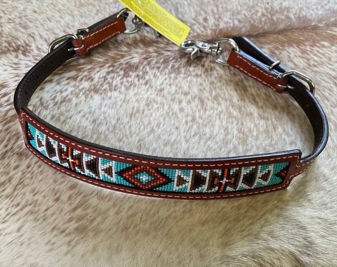 Beaded Inlay Western Wither Strap for Western Breast Collar - Etsy