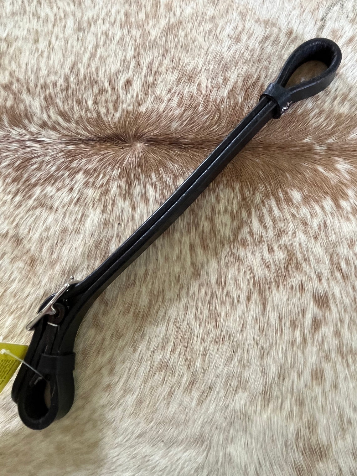 Black Genuine Leather Western Girth Cinch Connector Strap Free Shipping ...