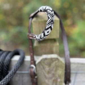 Black Complete Bitless Hackamore Bosal Bridle and Nylon Mecate Rein Set ...