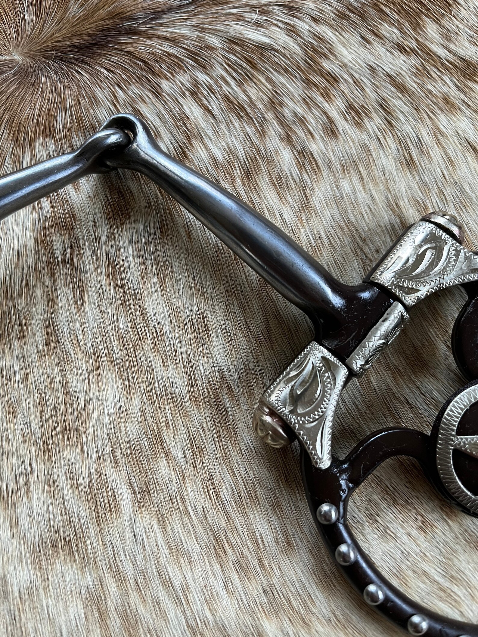Western Snaffle Bit 5 1/4” Mouth Texas Star Engraved Silver FREE ...